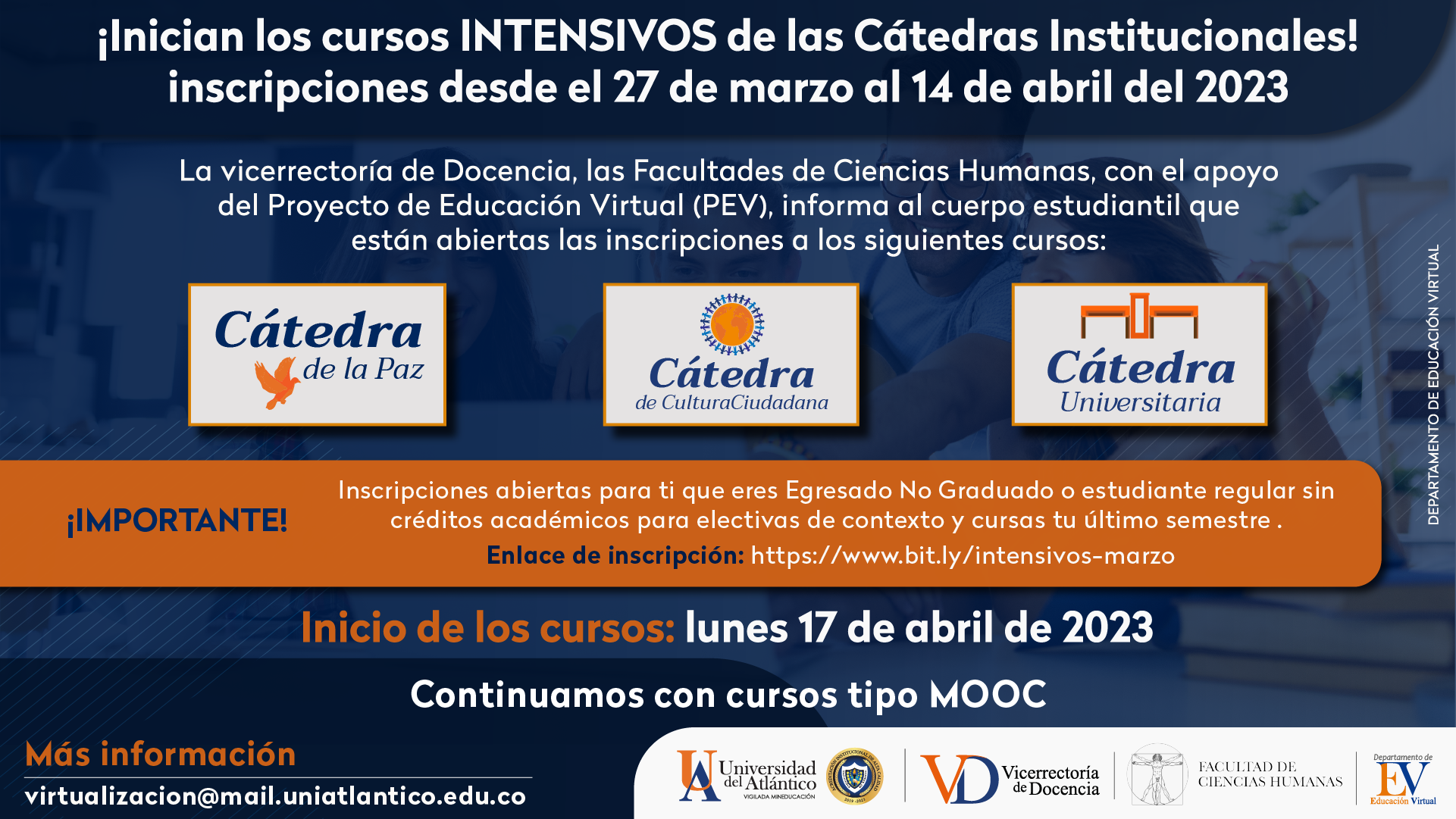 Inician los Cursos Intensivos de las Cátedras Complementarias a la Formación Integral para ...